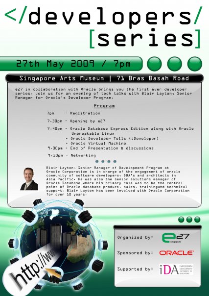 E27 Developers Series – Oracle – 27 May
