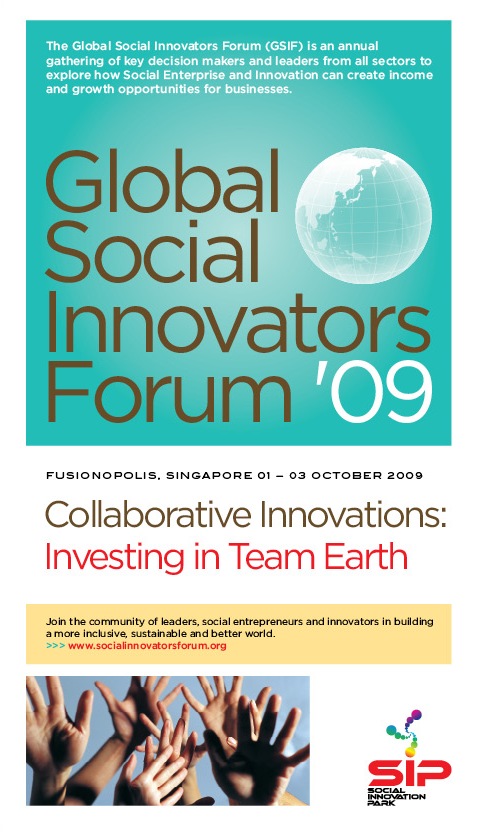 Global Social Innovators Forum 2009 – 1-3 Oct