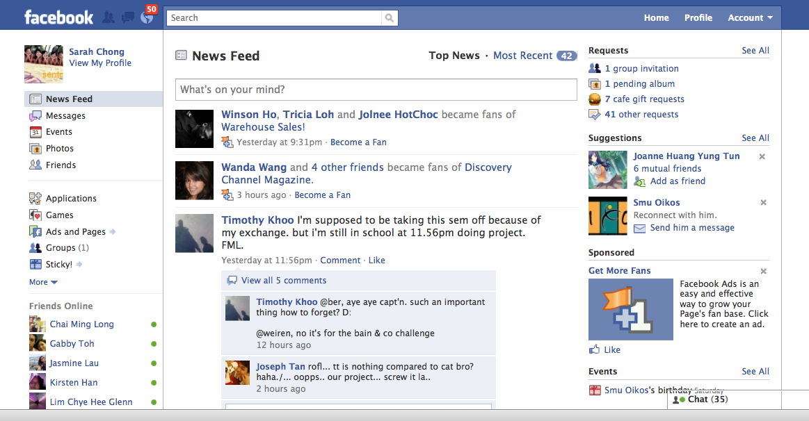 PIC: A Guide To Facebook's New Homepage