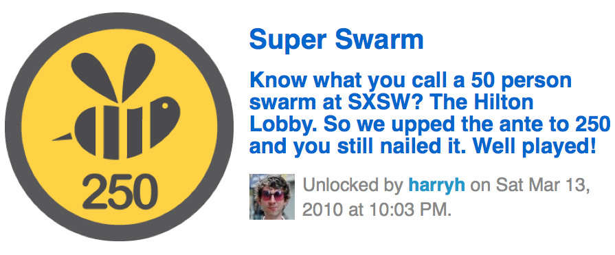 Foursquare Introduces The SUPER Swarm Badge [MARKETING]