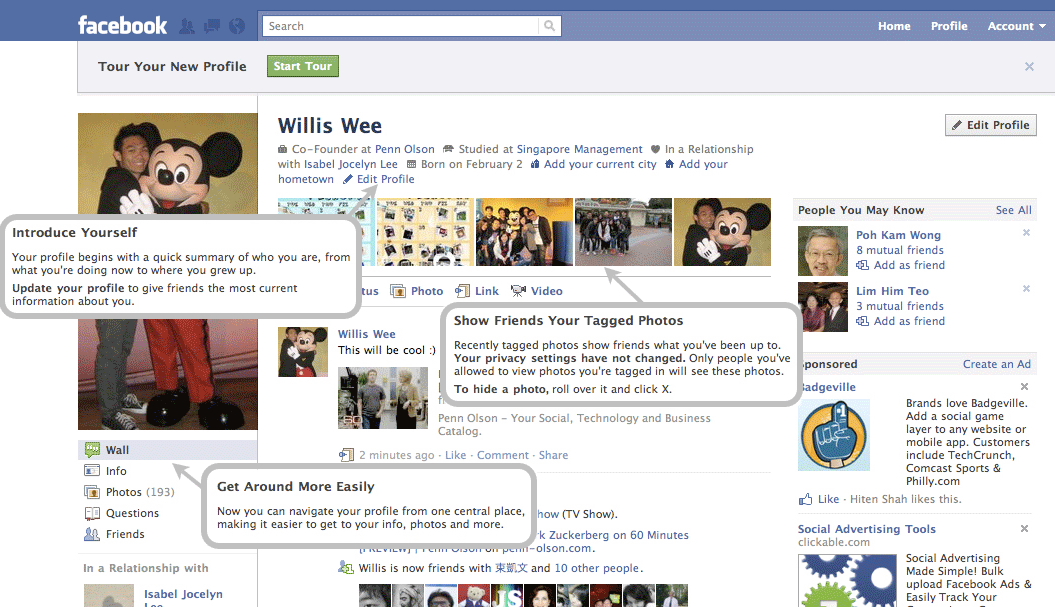 Facebook Introduces New Profile Design [PICS]