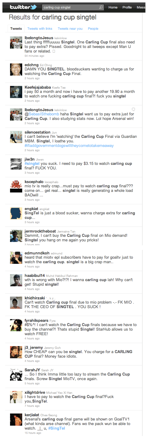 Singtel’s Aggressive Sales Tactic Triggers Angry Tweets on Twitter