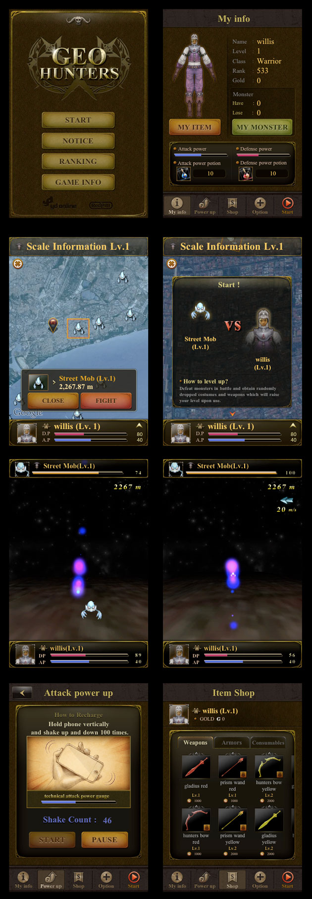 Location-based + RPG = GEO Hunters