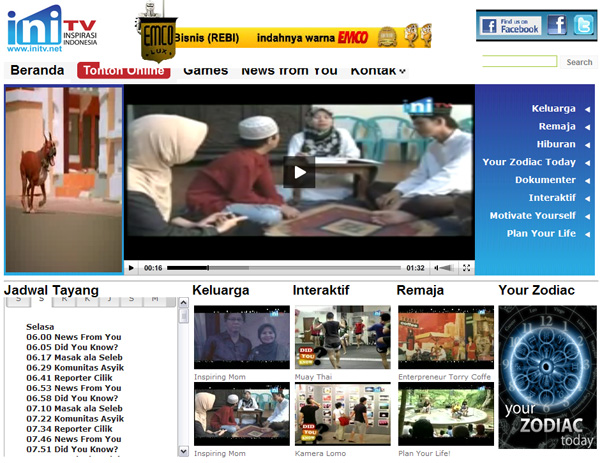 IniTV The First Internet Television Channel in Indonesia