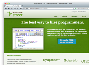 Interviewstreet Helps You Screen and Hire Developers