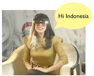 Lady Gaga Greets Indonesia on YouTube