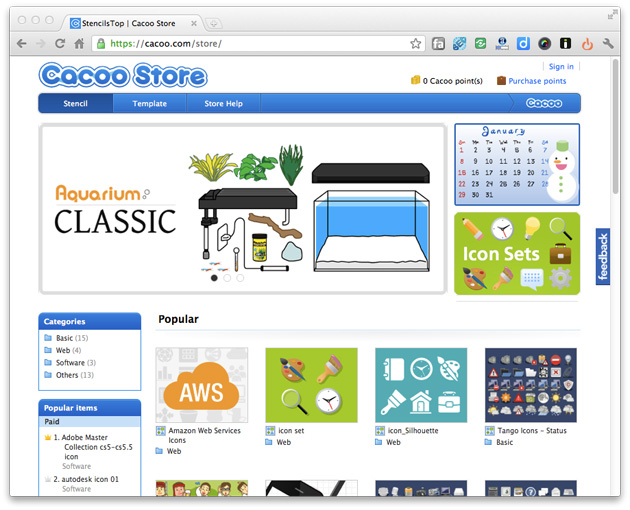 200,000 Users Strong, Cacoo Launches a Stencil Store