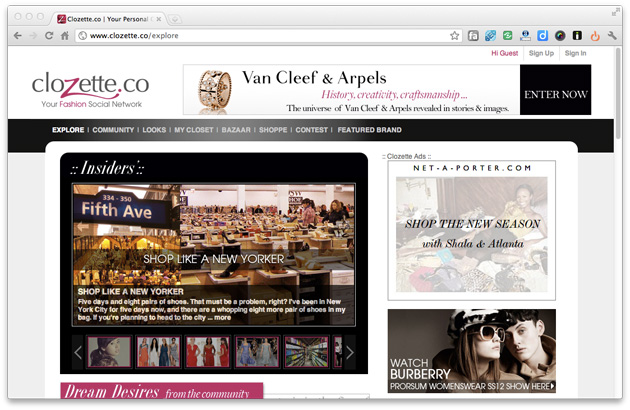 Clozette.co, Mashes Fashion, Social, and E-commerce into One