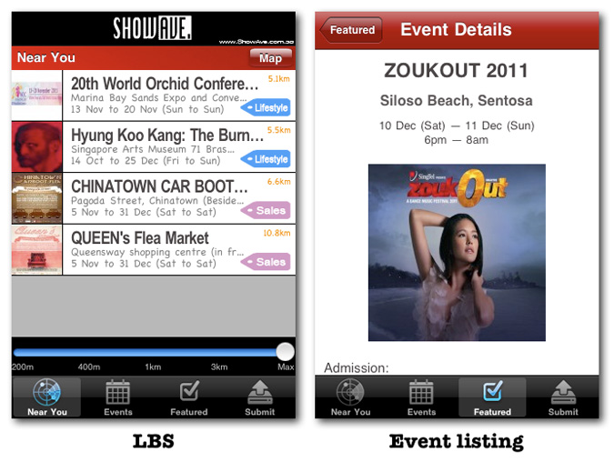 Show Avenue App Uses LBS To Find Events in Singapore (You Can Delete SG ...