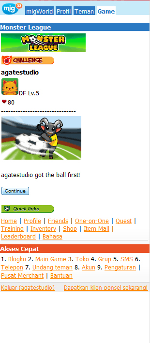 Monster League For Mig33 Released by Agate Studio