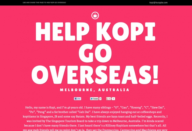Inspired By Alvin, Burpple Launches HelpKopiGetOverseas.com