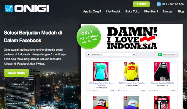 Onigi Offers SMEs a Turnkey Online Sales Solution in Facebook