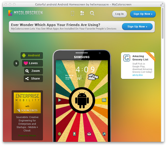 Mycolorscreen Wallpapers Simple Calendar Widget For Android Download