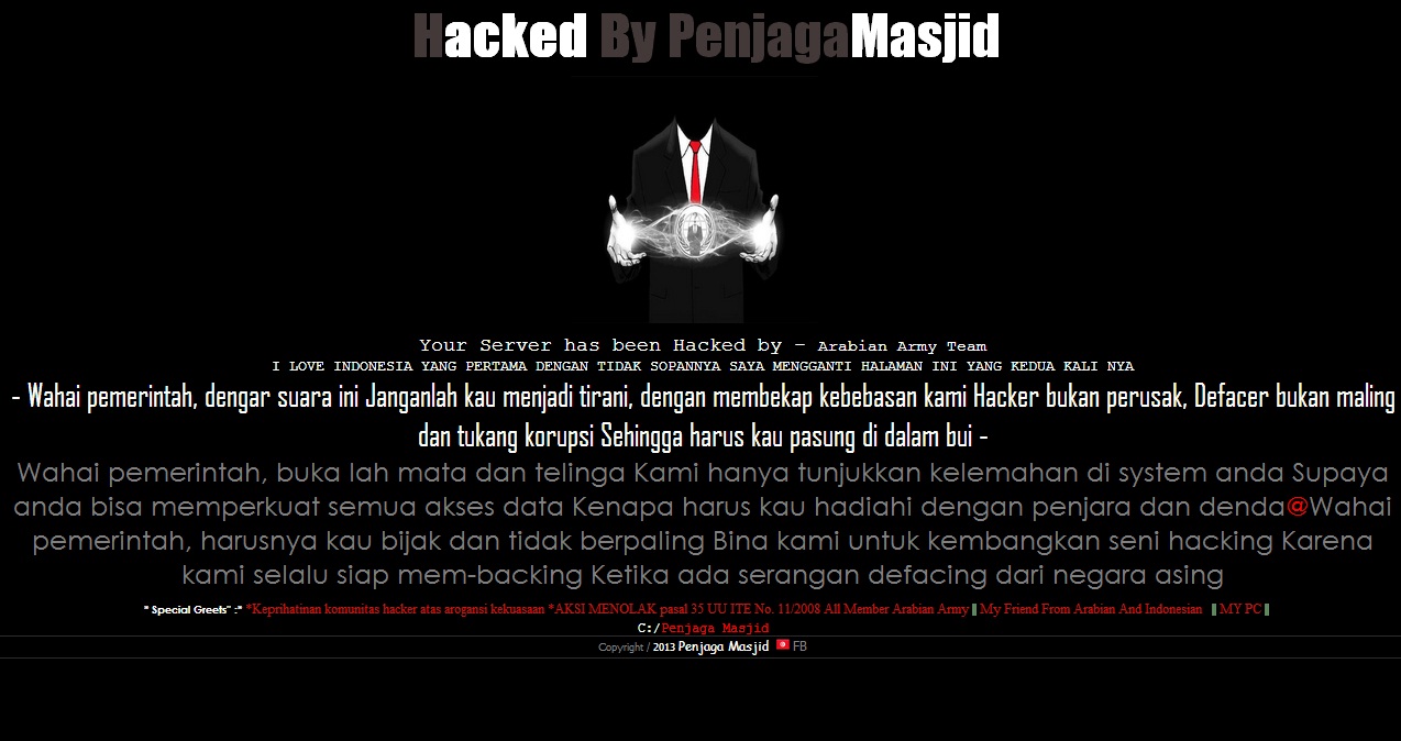 More Indonesian Websites Defaced in Protest over Hacker’s Arrest