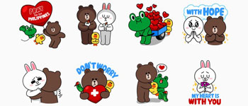 Line helps typhoon Haiyan victims w/ new sticker pack