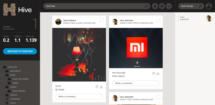 Hive.im makes unlimited cloud storage social, fun, and free