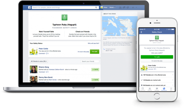 In a disaster? Facebook now checks if you're safe