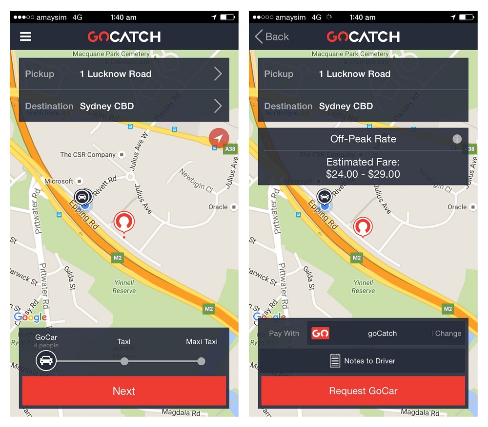 GoCatch takes on Uber in Australia with ridesharing service