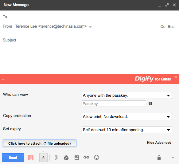 Digify’s Gmail extension lets you unsend attachments