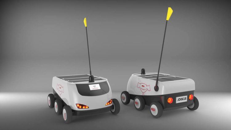 Alibaba's biggest rival unveils cute drone delivery bots