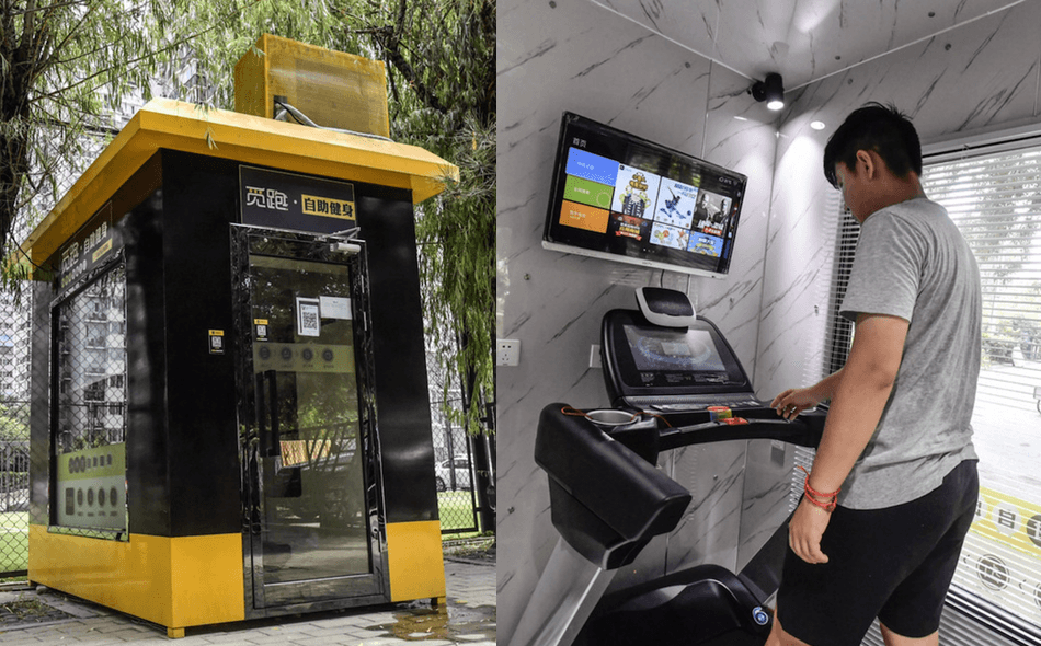 China's newest fad: workout pods in the middle of the street