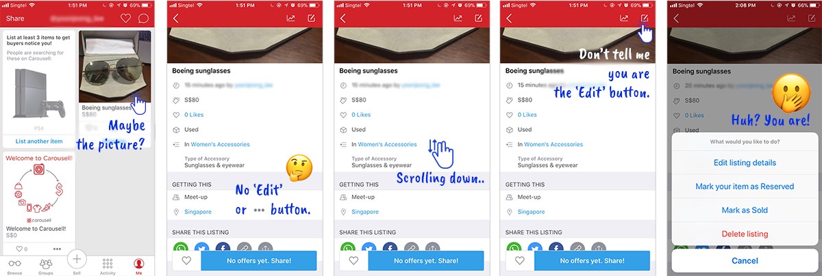 A case study of Carousell's UX design
