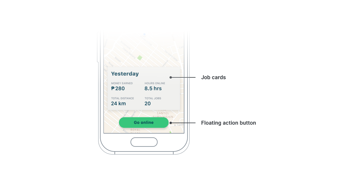 Designing Grab's food delivery app for motorbike drivers