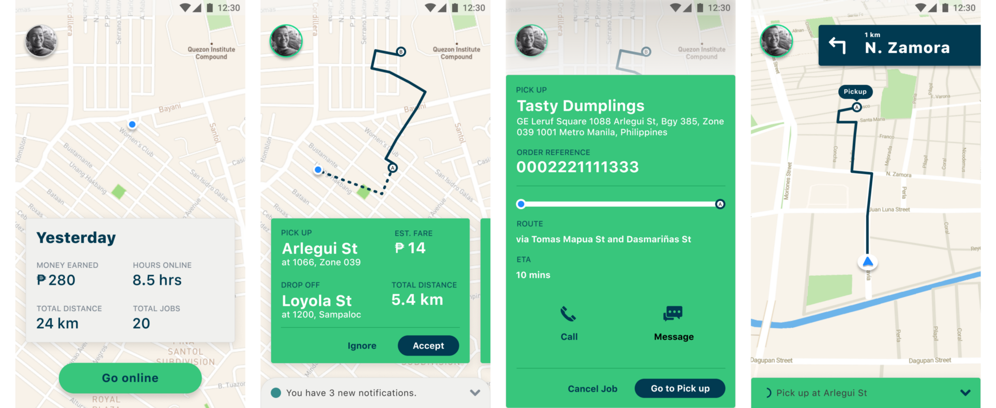 Designing Grab's food delivery app for motorbike drivers