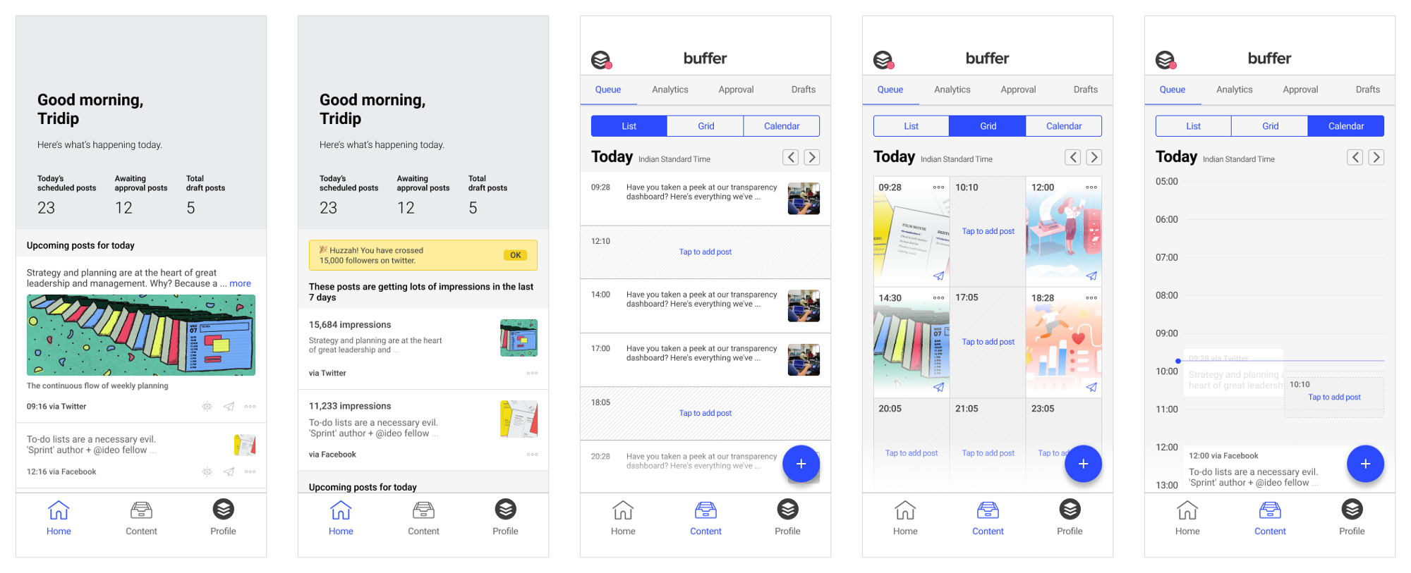 Redesigning Buffer : A UX case study